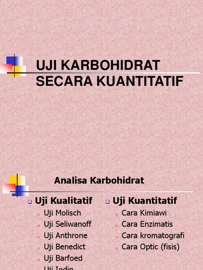 8 Uji Kuantitatif Karbohidrat (E-Learning) | PDF