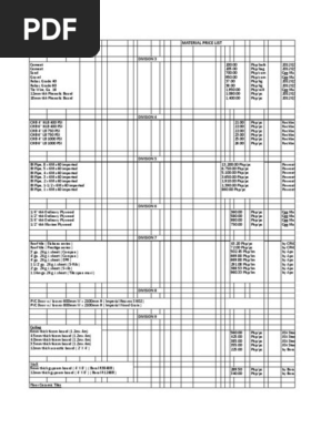 Building Materials List Pdf