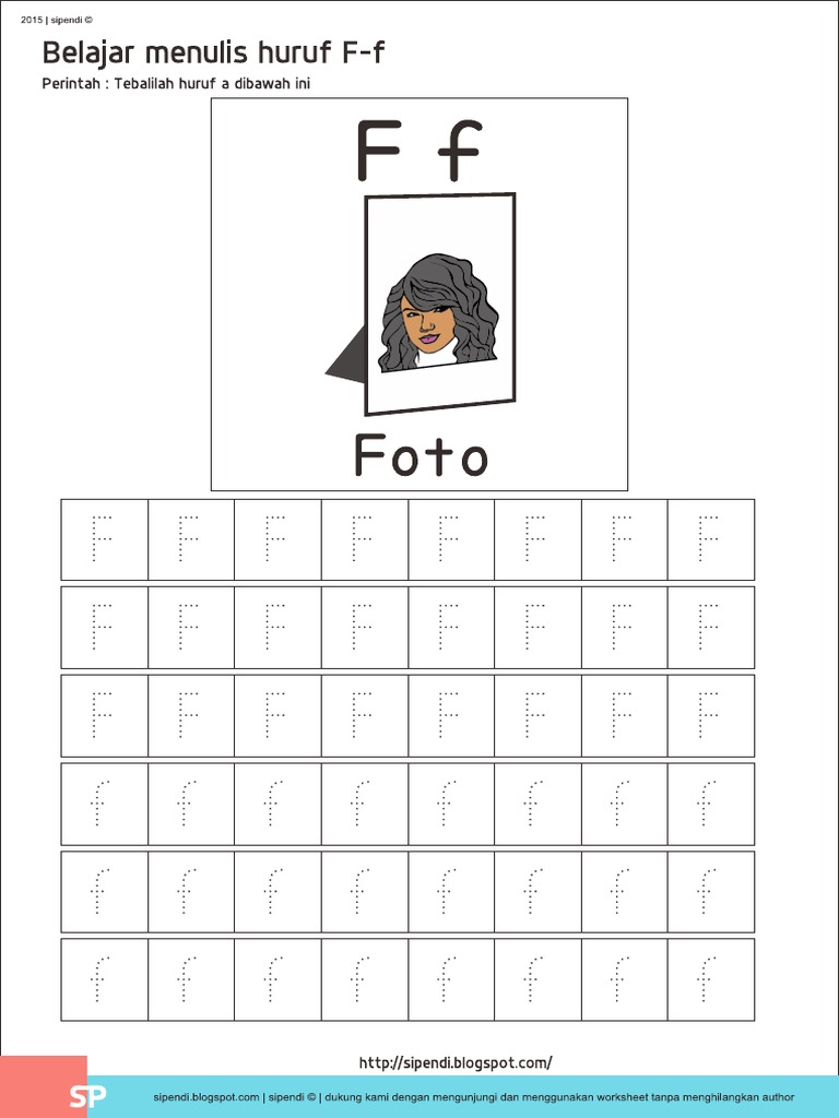 Belajar Menulis Huruf F J | PDF
