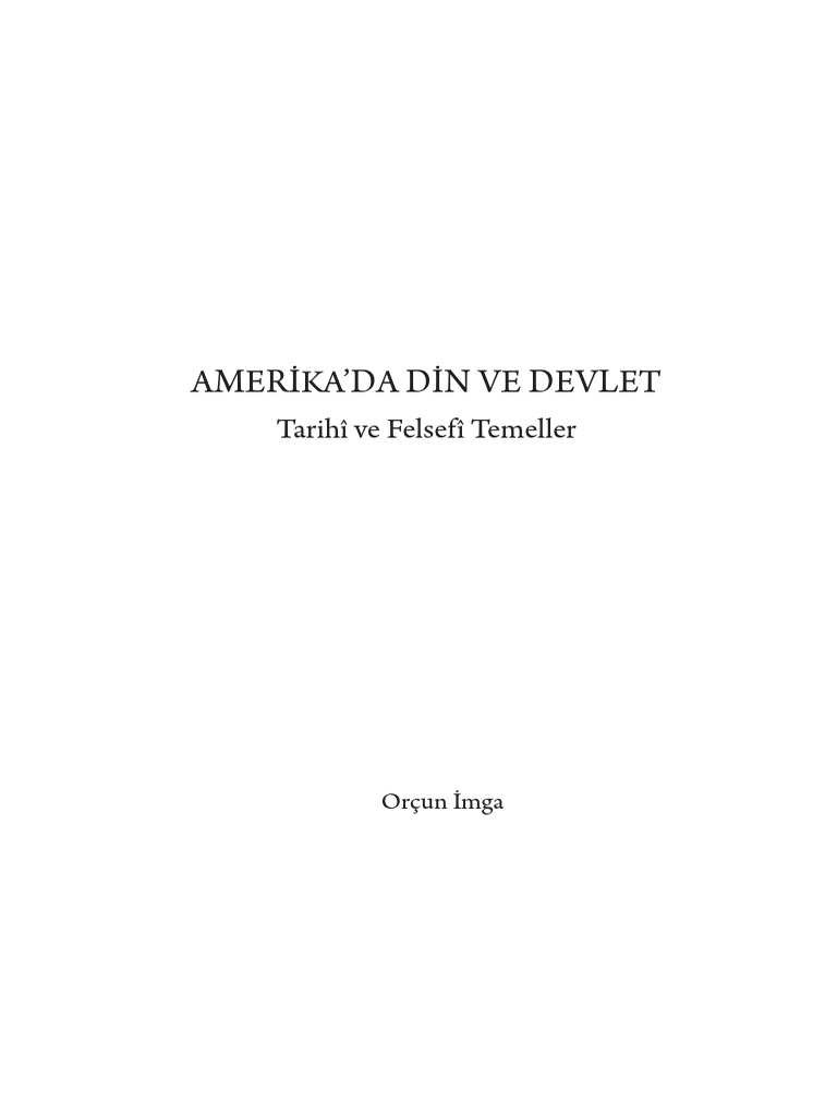 Amerikada Din Ve Devlet | PDF