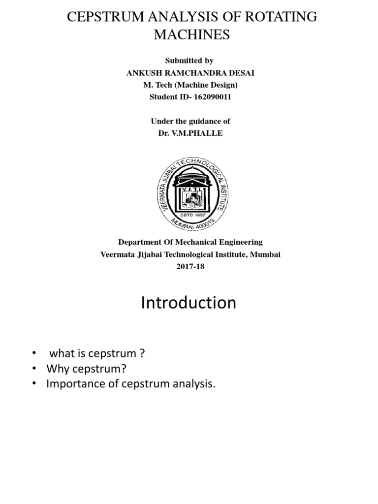 Cepstrum Analysis of Rotating Machines | PDF | Logarithm | Applied And ...
