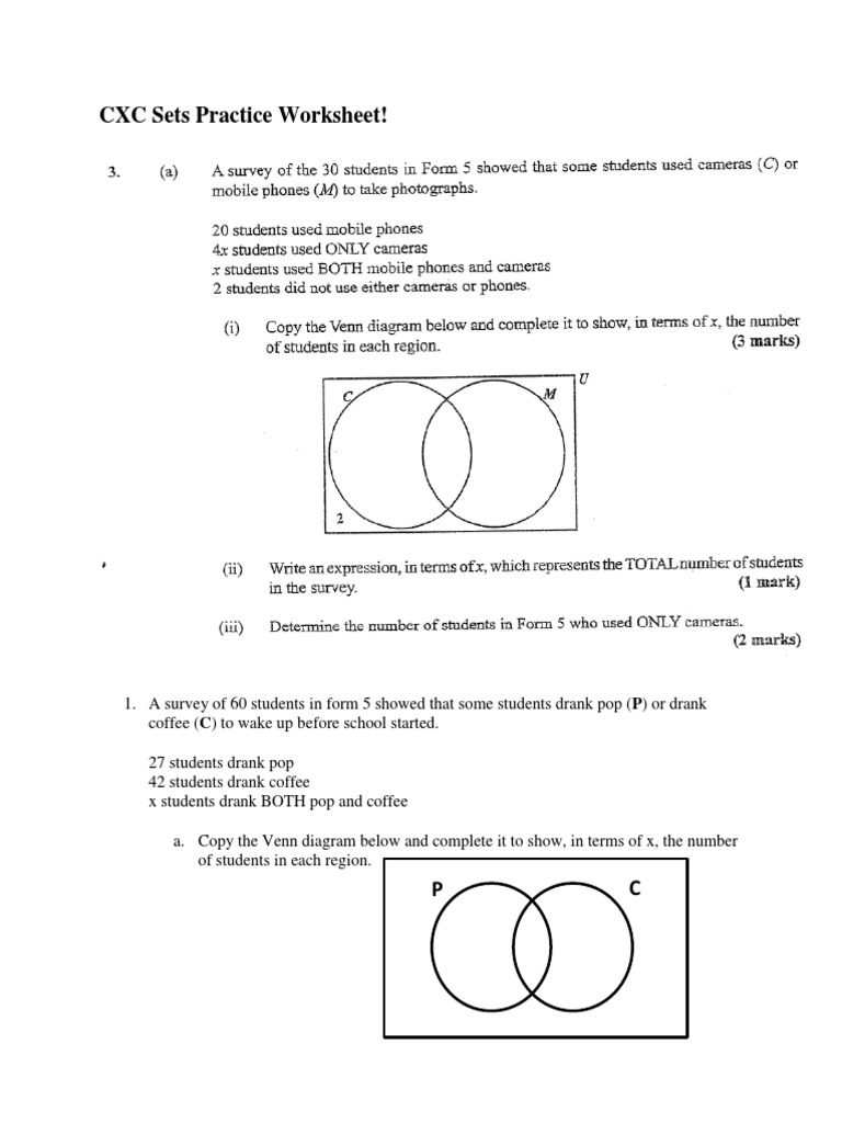 Sets Questions | PDF | Teaching Mathematics | Science