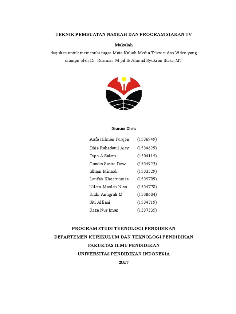 Teknik Penulisan Naskah Siaran TV | PDF