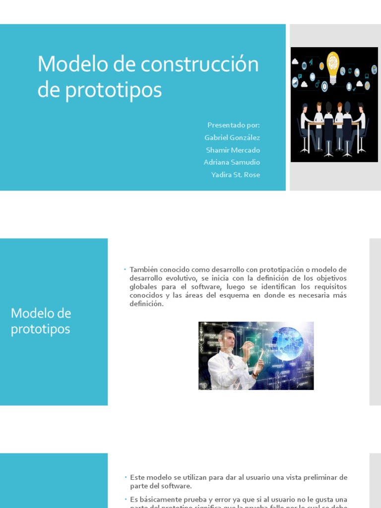 Modelo de construcción de prototipos: Presentación sobre tipos, etapas ...