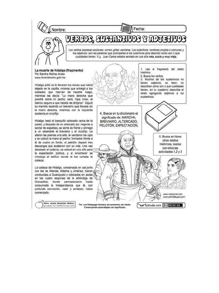 Verbos Sustantivos y Adjetivos | PDF