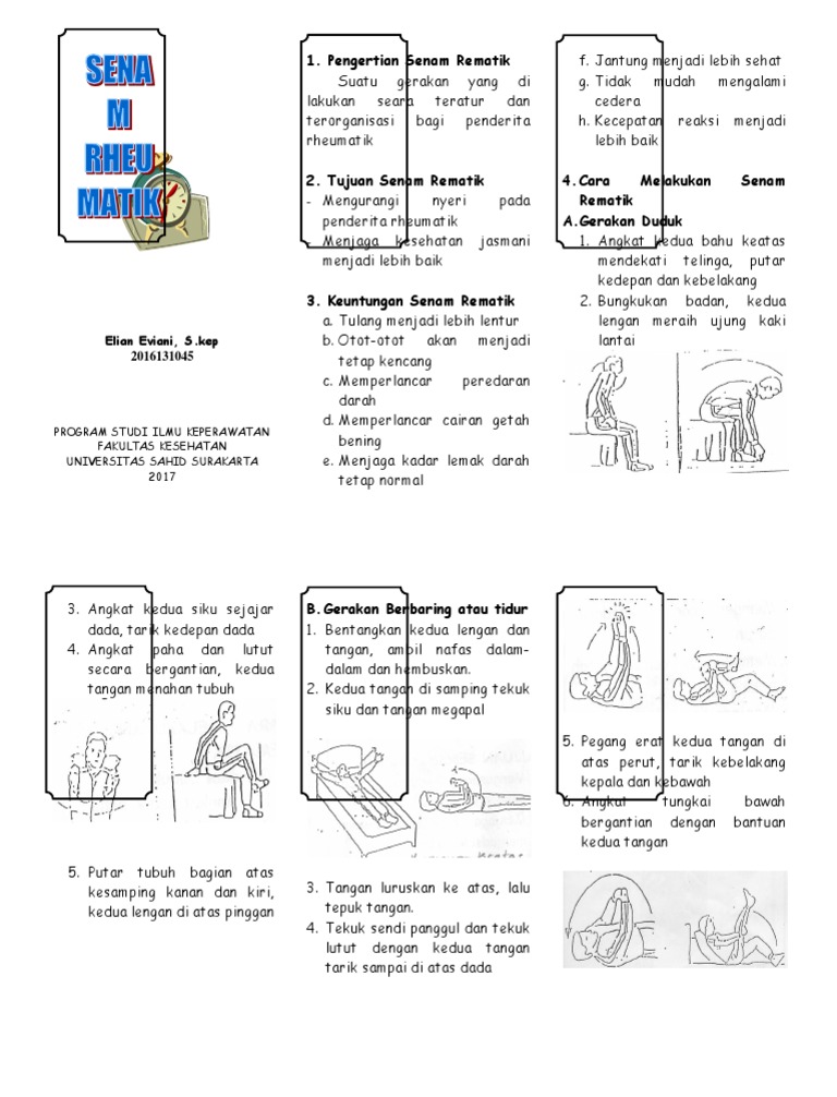 Leafleat Senam Rematik | PDF
