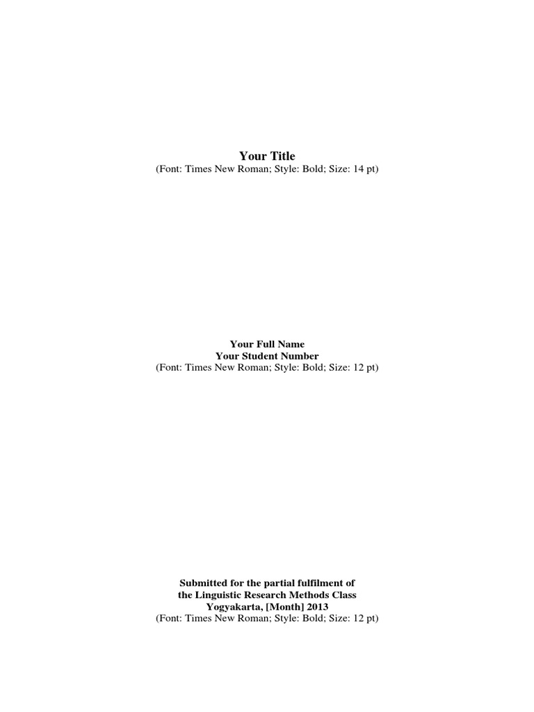 Your Title: (Font: Times New Roman Style: Bold Size: 14 PT) | PDF