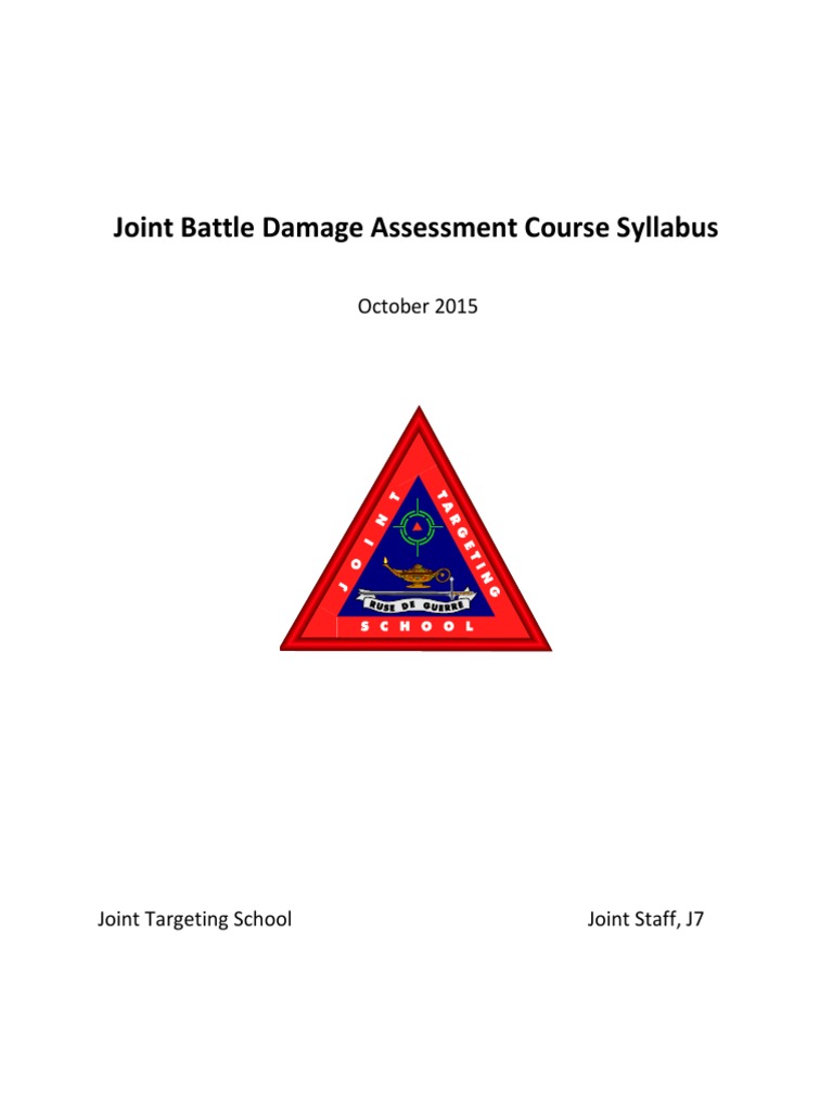 Battle Damage Course Syllabus | PDF | Test (Assessment) | Military