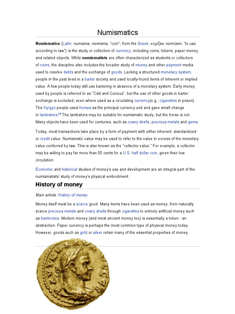 Numismatics | PDF | Numismatics | Collecting