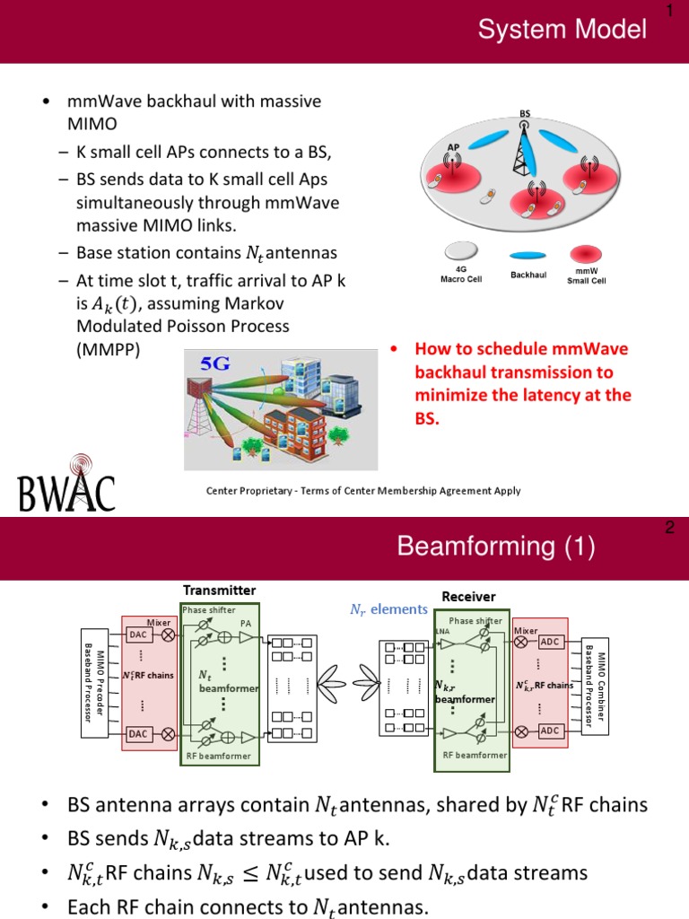 System Model: - How To Schedule Mmwave | PDF | Mimo | Applied Mathematics