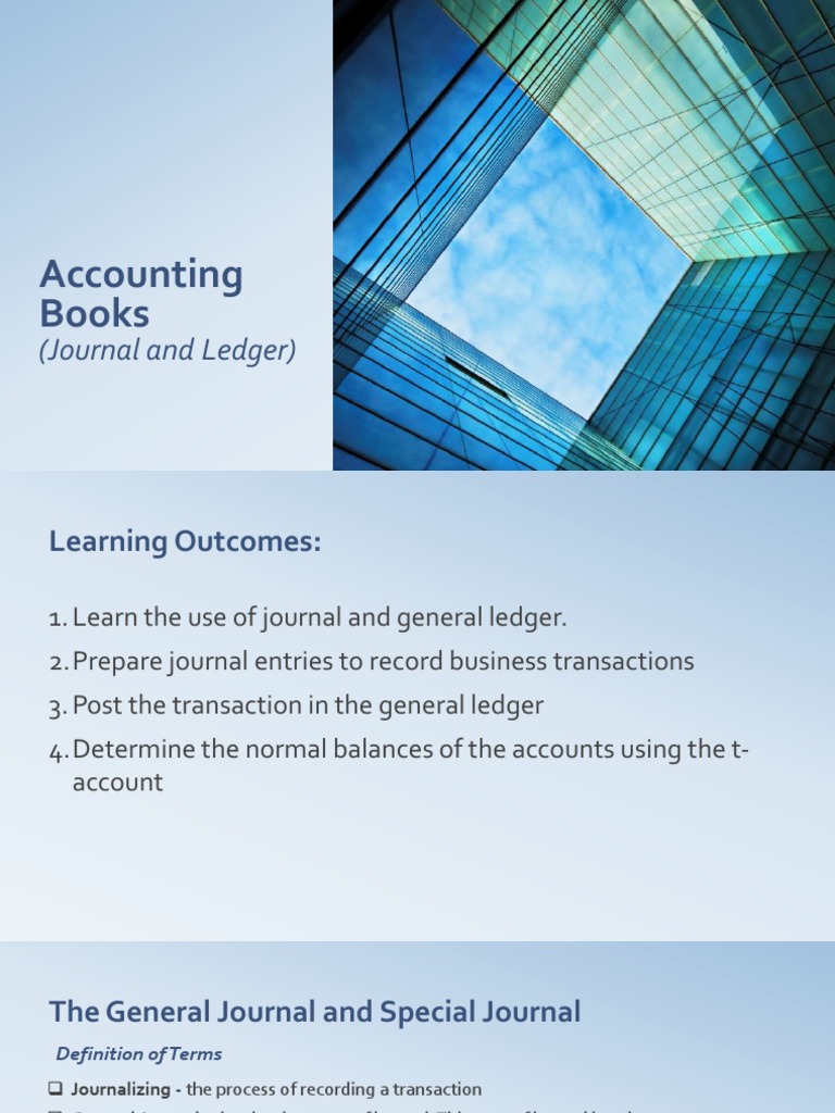 Accounting Books - Journals and Ledgers | PDF | Debits And Credits | Money