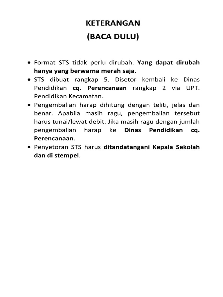 Contoh Sts Bos | PDF