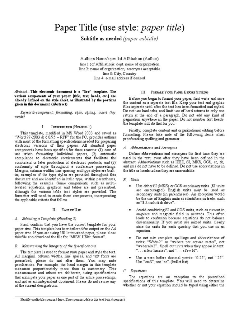 Ieee Format | Citation | Note (Typography)
