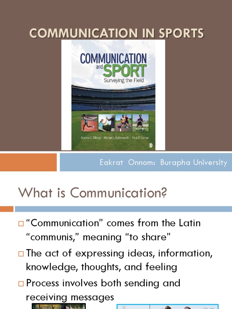 Communication Strategies in Sports | PDF | Nonverbal Communication ...