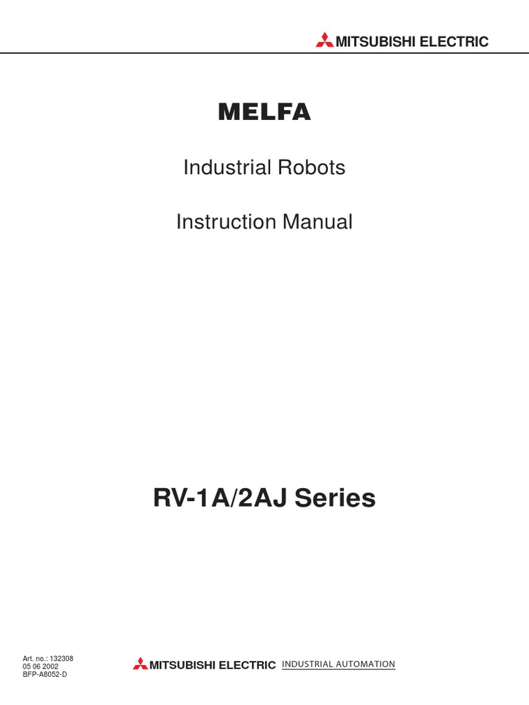 Manual Robot RV-2AJ | PDF | Power Supply | Switch