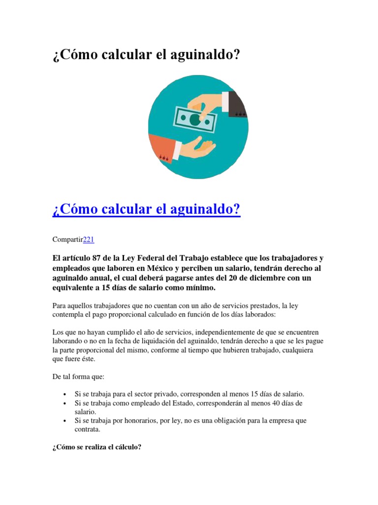 Cómo Calcular El Aguinaldo | PDF | Salario | Impuestos
