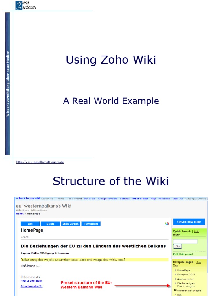 Zoho Wiki Tutorial | PDF | Wiki | Information Science