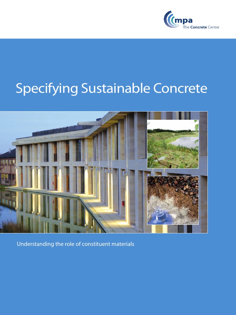 Specifying Sustainable Concrete PDF | Download Free PDF | Construction ...