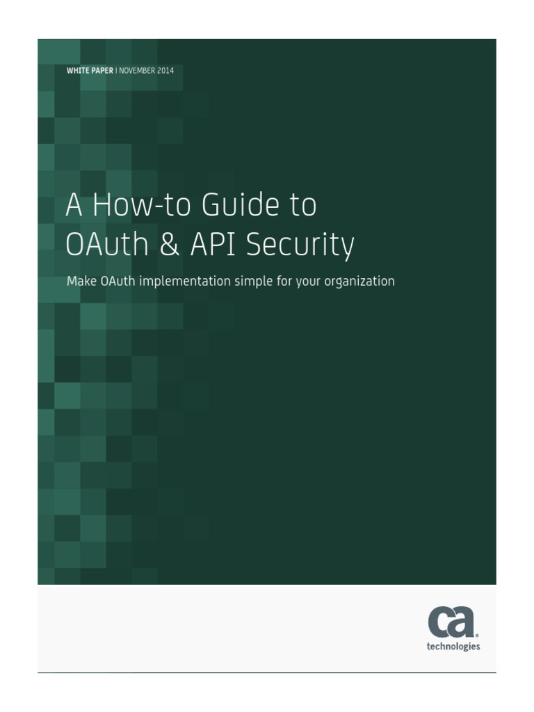 How To Guide To Oauth and API Security | Download Free PDF ...