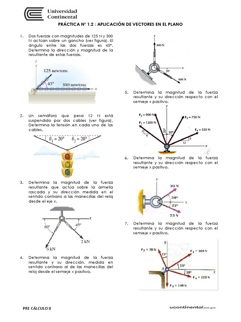 Ejercicios Estática | PDF | Fuerza | Vector Euclidiano