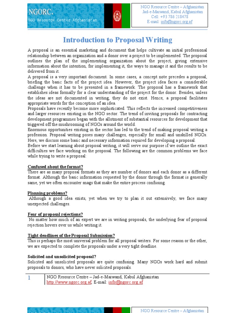 Ngo Funding Proposal How To Write A Grant Proposal For Nonprofit