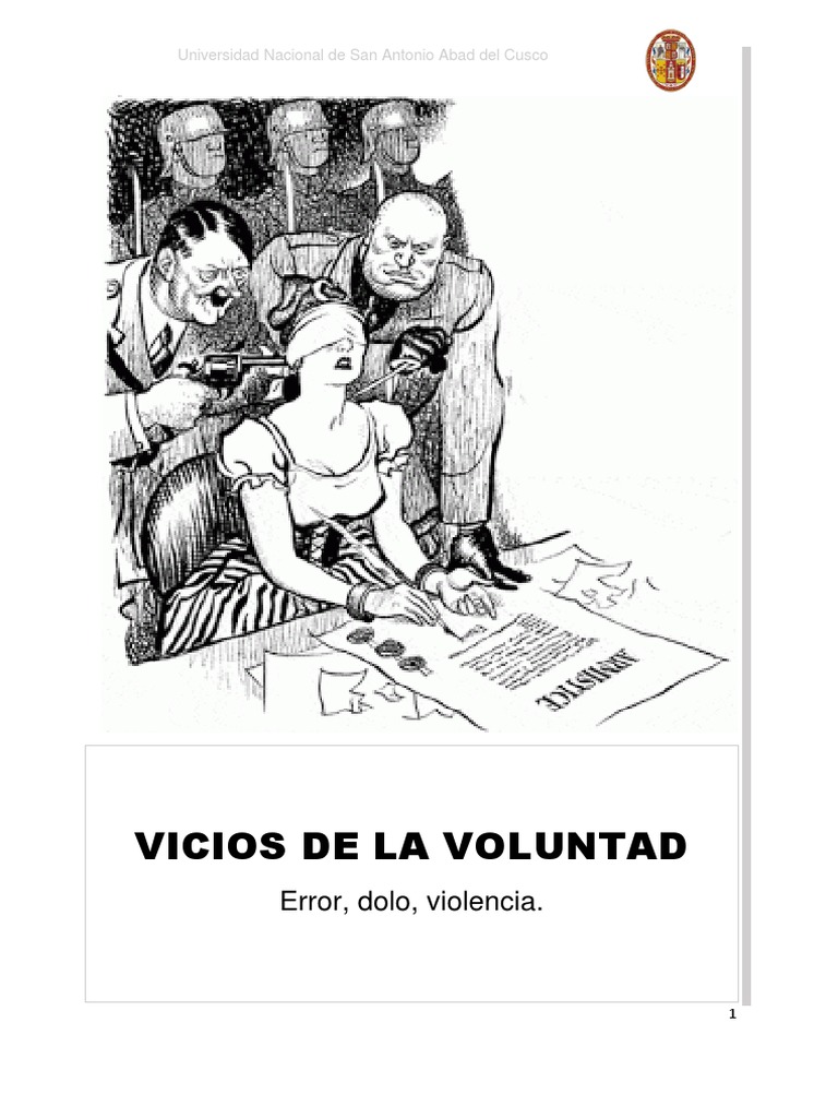 Vicios de La Voluntad | PDF | Intención (Derecho Penal) | Violencia