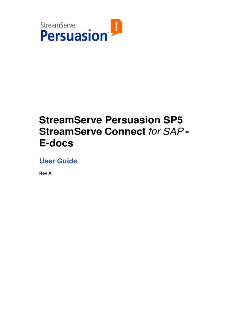 StreamServe Connect For SAP Edocs | PDF | Printer (Computing) | Port ...