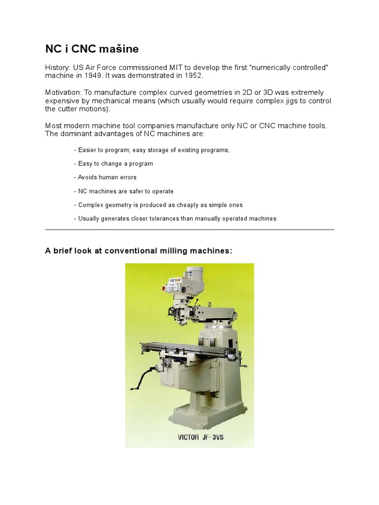 NC and CNC Machines | PDF | Numerical Control | Machines