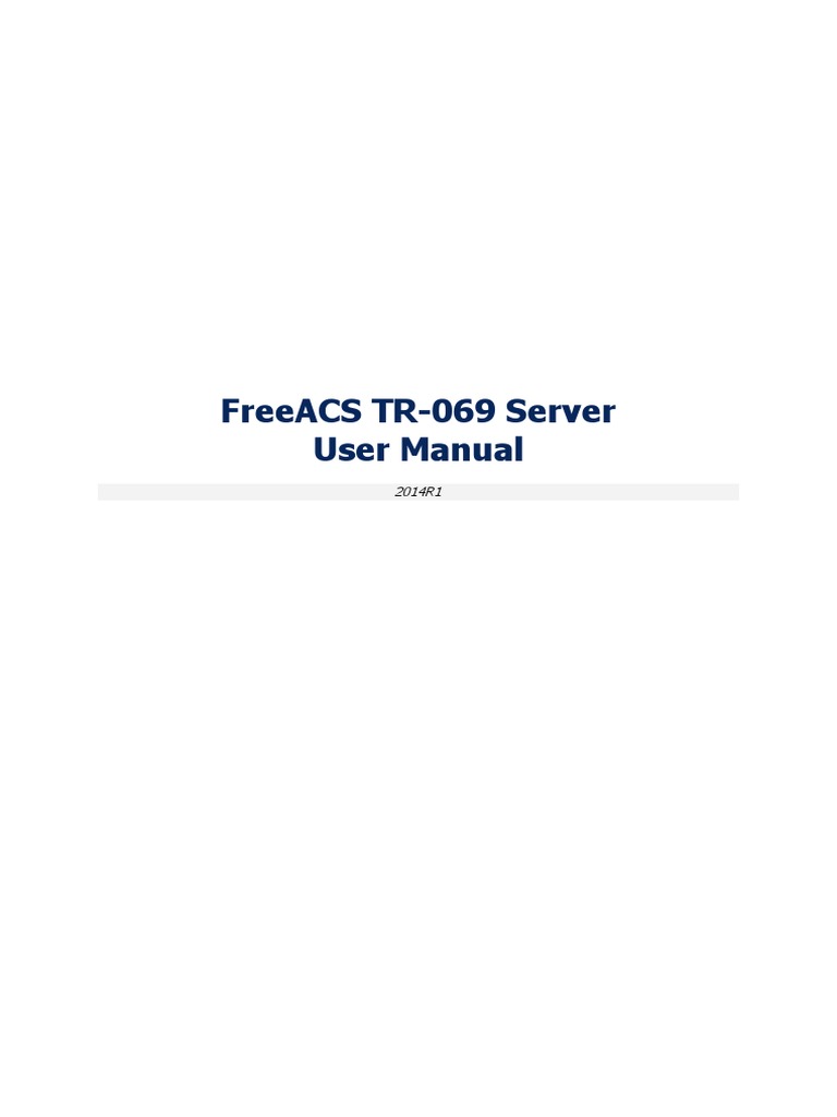 TR-069 Server User Manual PDF | PDF | Network Architecture | Computer ...
