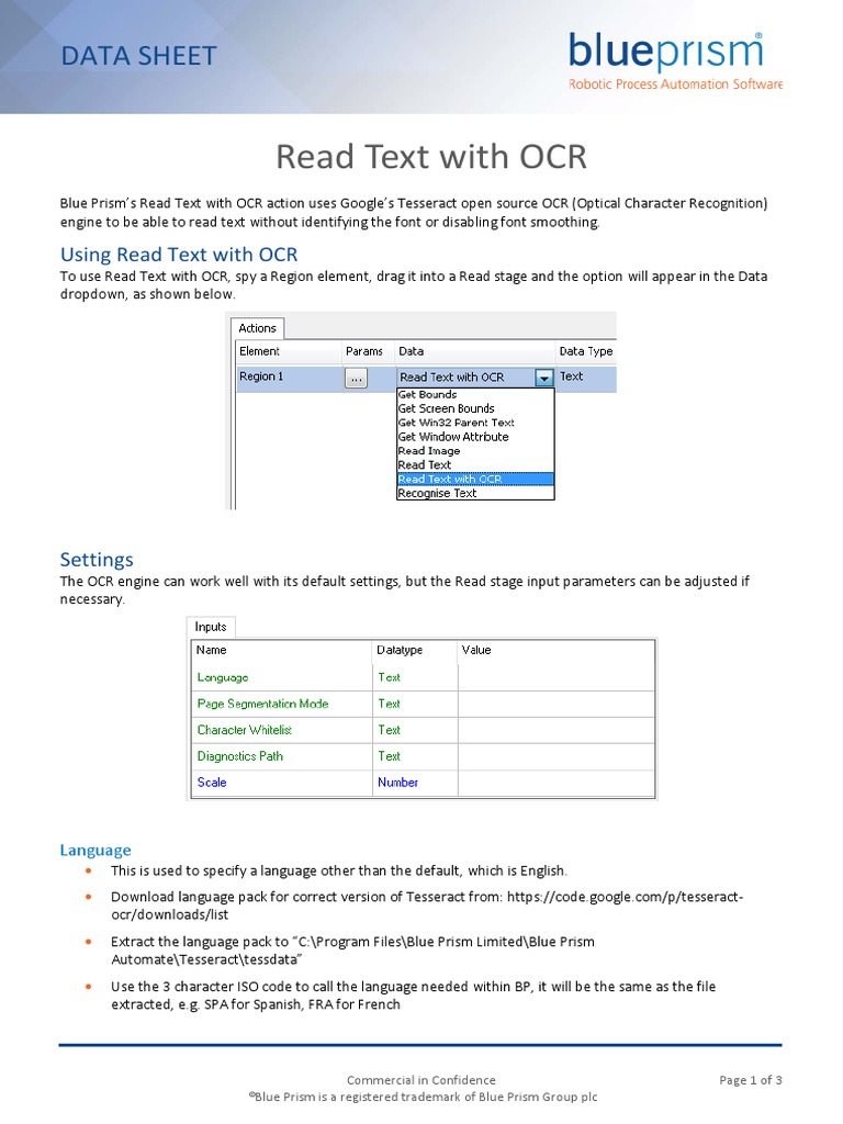 OCR To Blue Prism | PDF | Optical Character Recognition | Computing