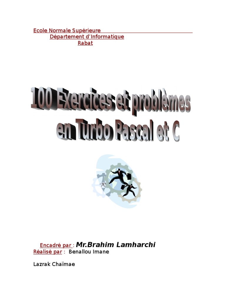 Exercices en Pascal | PDF | C (Langage de programmation) | Variable (informatique)