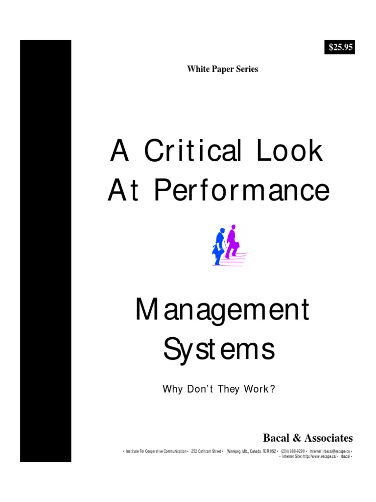 A Critical Look at Performance Management Systems - Why They Don't Work ...