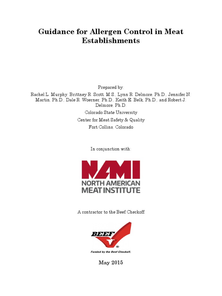 Allergen Control | PDF | Food Safety | Food Allergy