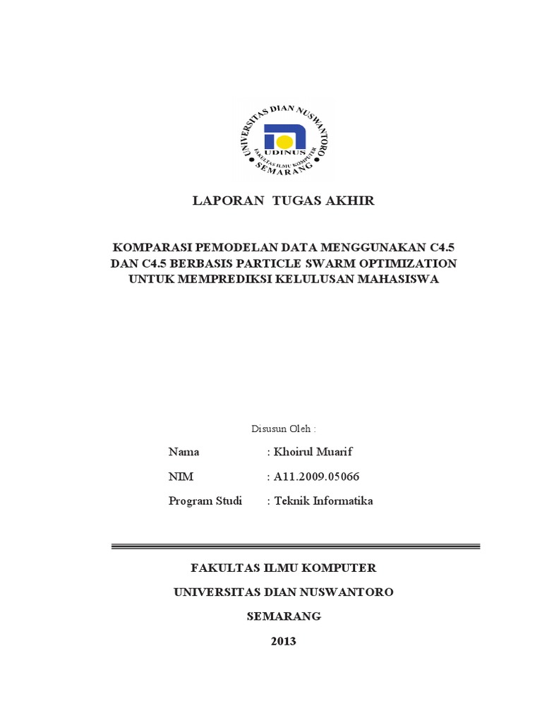 Komparasi Pemodelan Data C4.5 Pso | PDF