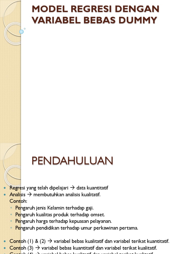 Regresi Dummy | PDF