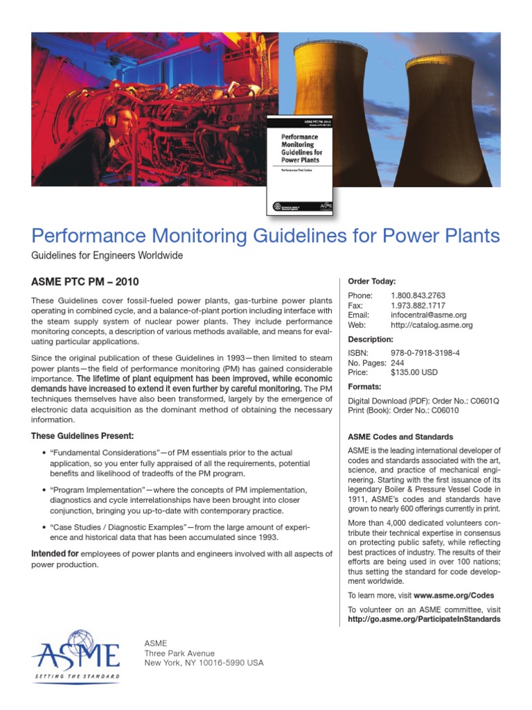 Performance Monitoring Guidelines For Power Plants | PDF | Power ...