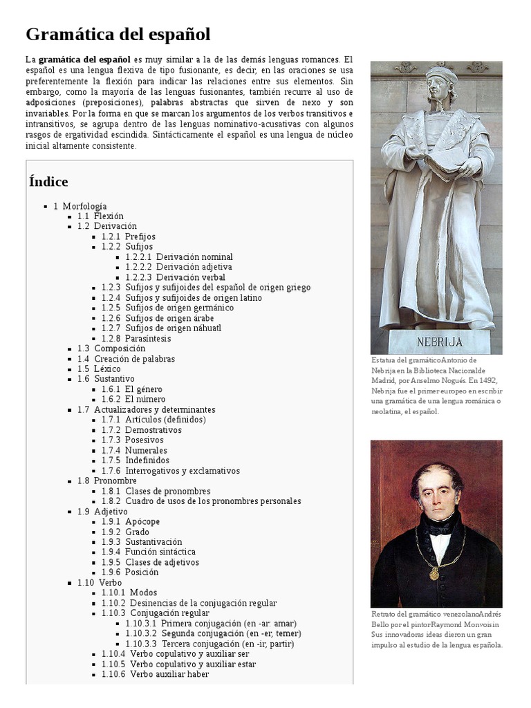 Gramatica Española | PDF | Numero Gramatical | Morfología (Lingüística)