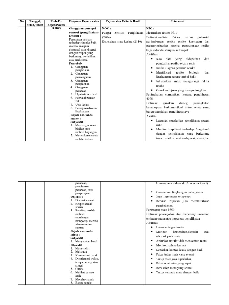Gangguan Persepsi Sensori | PDF