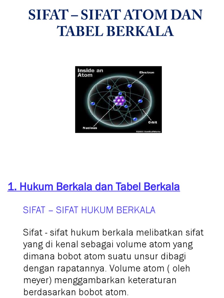 3-Sifat Atom & Tabel Berkala | PDF 3-Sifat Atom & Tabel Berkala | PDF