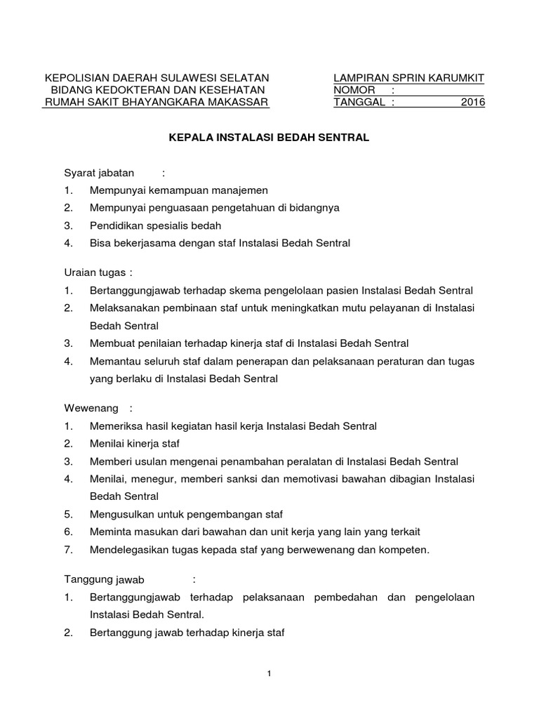 Instalasi Bedah Sentral | PDF