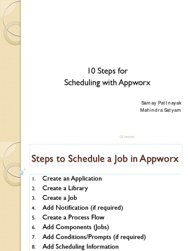 10 Steps For Scheduling With Appworx | PDF | Library (Computing ...