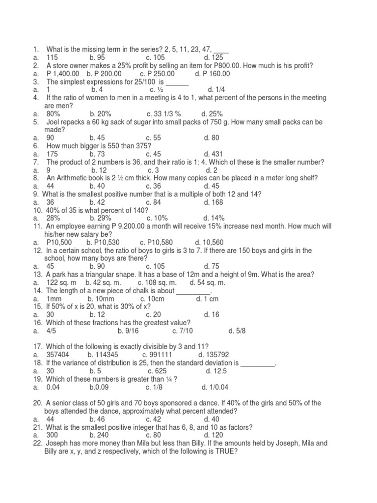Math Reviewer | Numbers | Elementary Mathematics