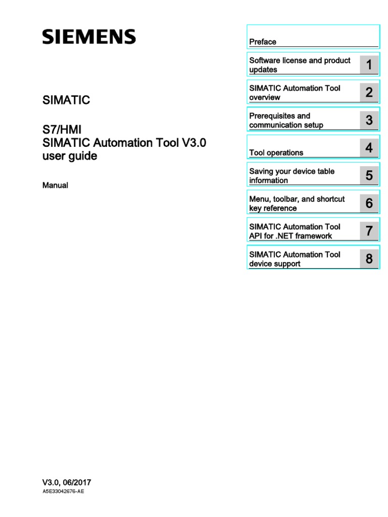 Simatic S7/HMI SIMATIC Automation Tool V3.0 User Guide: A5E33042676-AE ...
