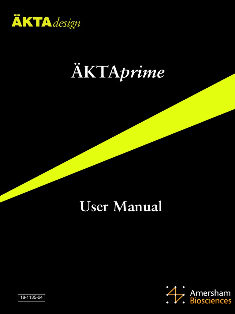 ÄKTA Prime Manual | PDF | Menu (Computing) | Electrical Connector