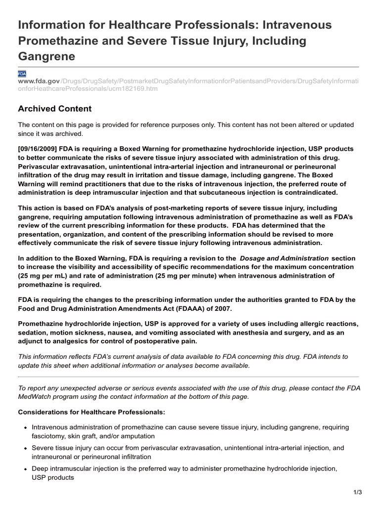 FDA - Gov-Information For Healthcare Professionals Intravenous ...