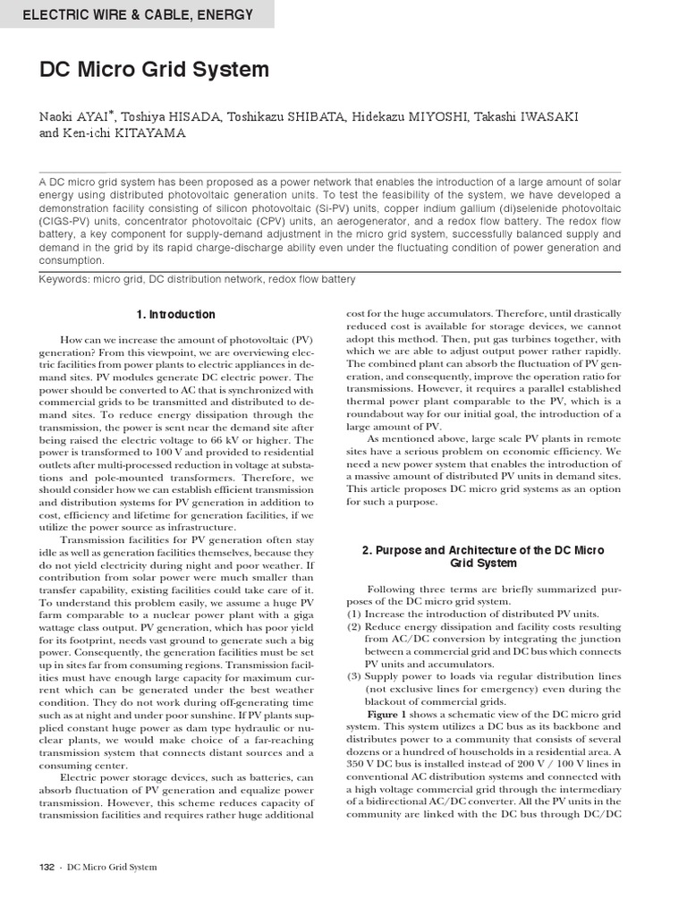 DC Micro Grid System | PDF | Distributed Generation | Photovoltaics