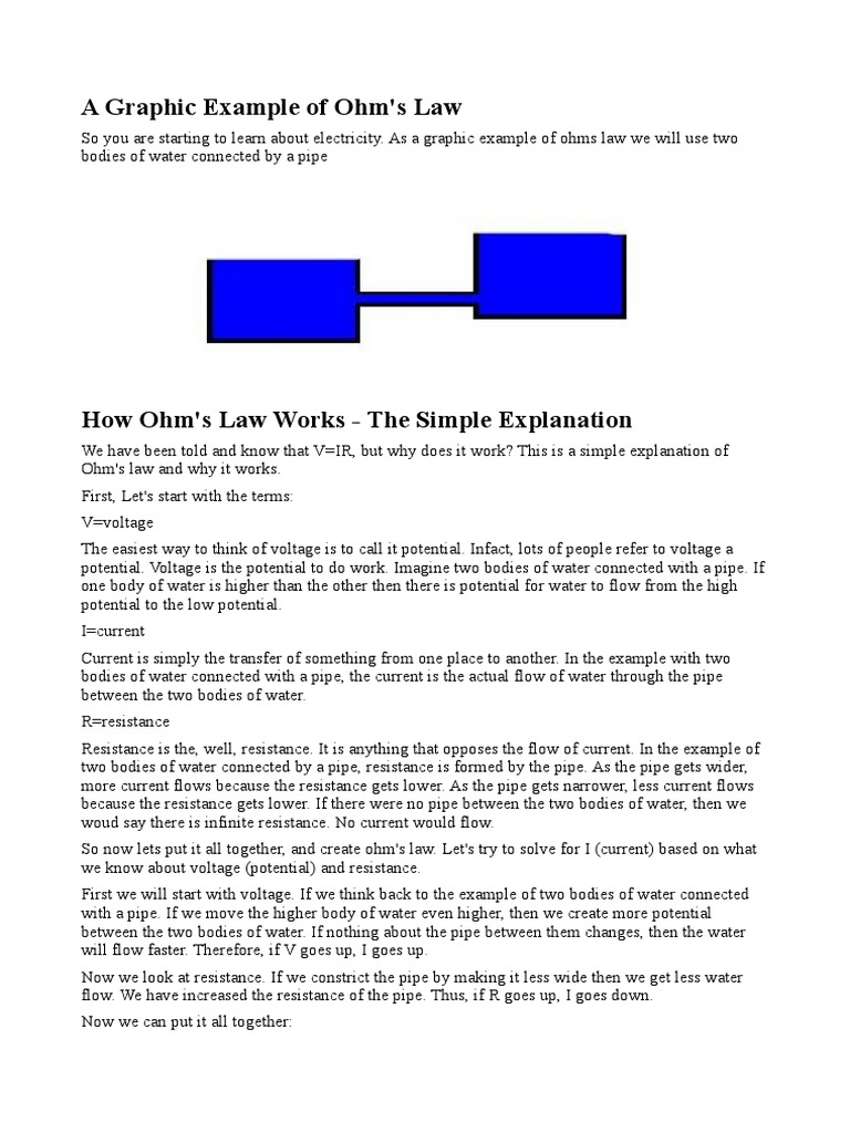 Graphic Ohm's Law Example | PDF | Electrical Resistance And Conductance ...
