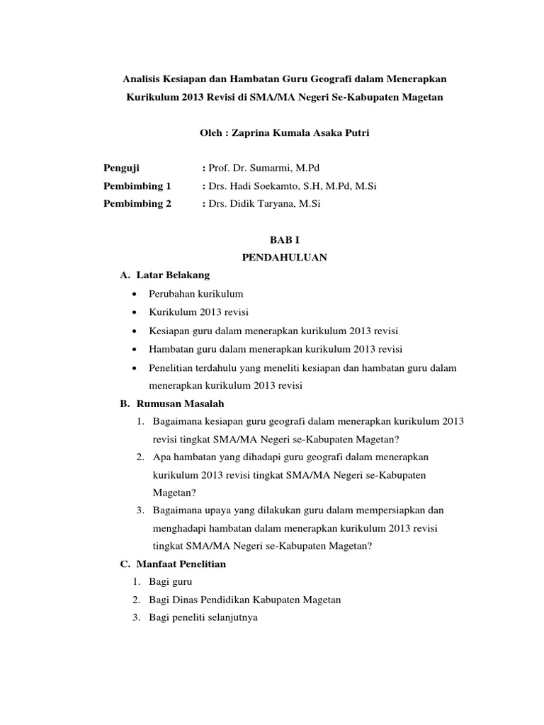 Outline Skripsi | PDF