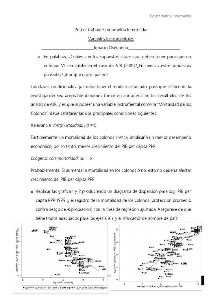 Variables Instrumentales - Econometría - Ignacio Osegueda | PDF ...