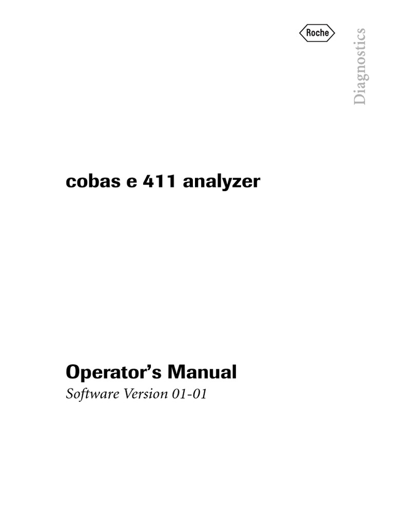 Elecsys E411 Operator S Manual PDF | PDF | Assay | Medical Laboratory